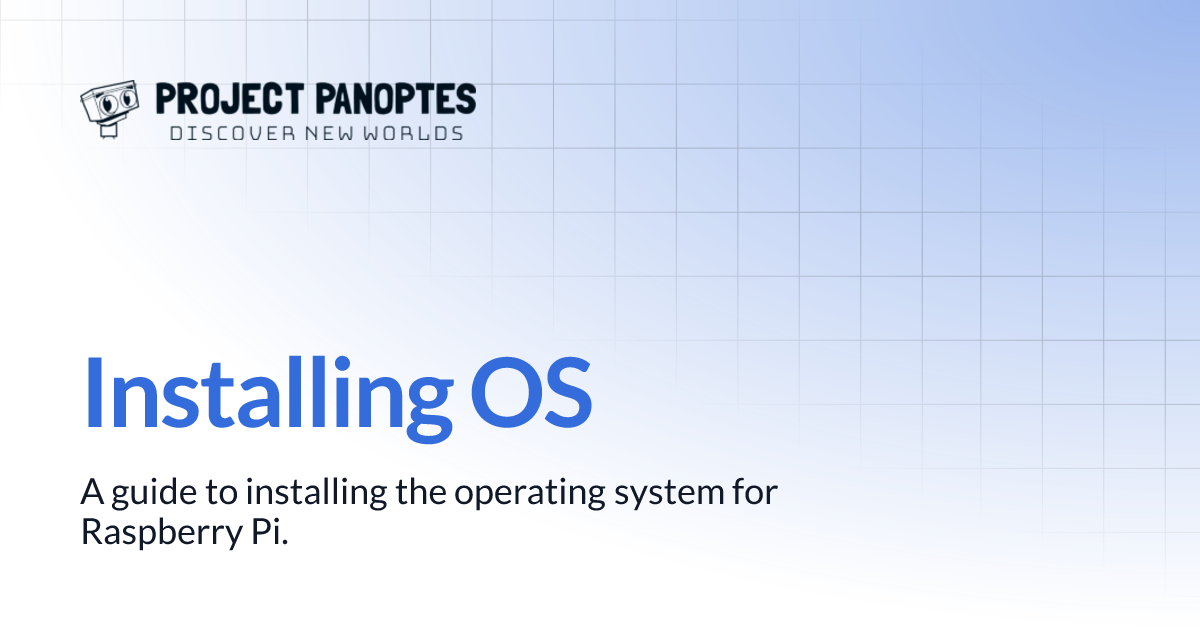 Installing OS | Project PANOPTES