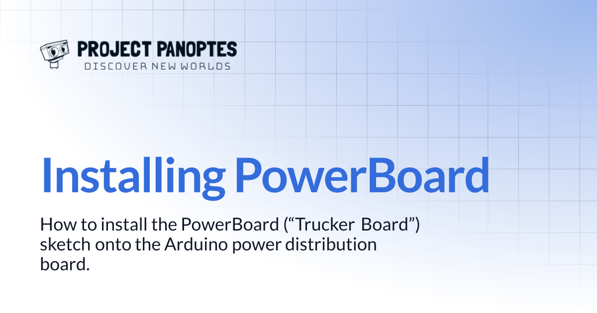 Installing PowerBoard | Project PANOPTES