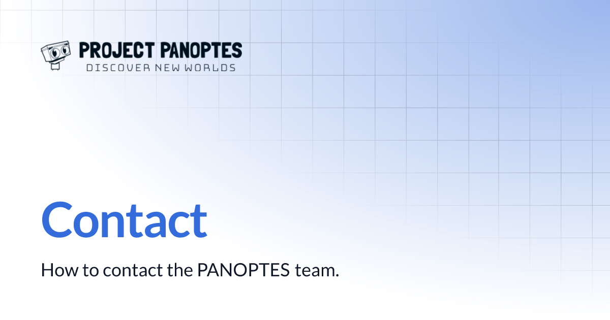 Contact | Project PANOPTES